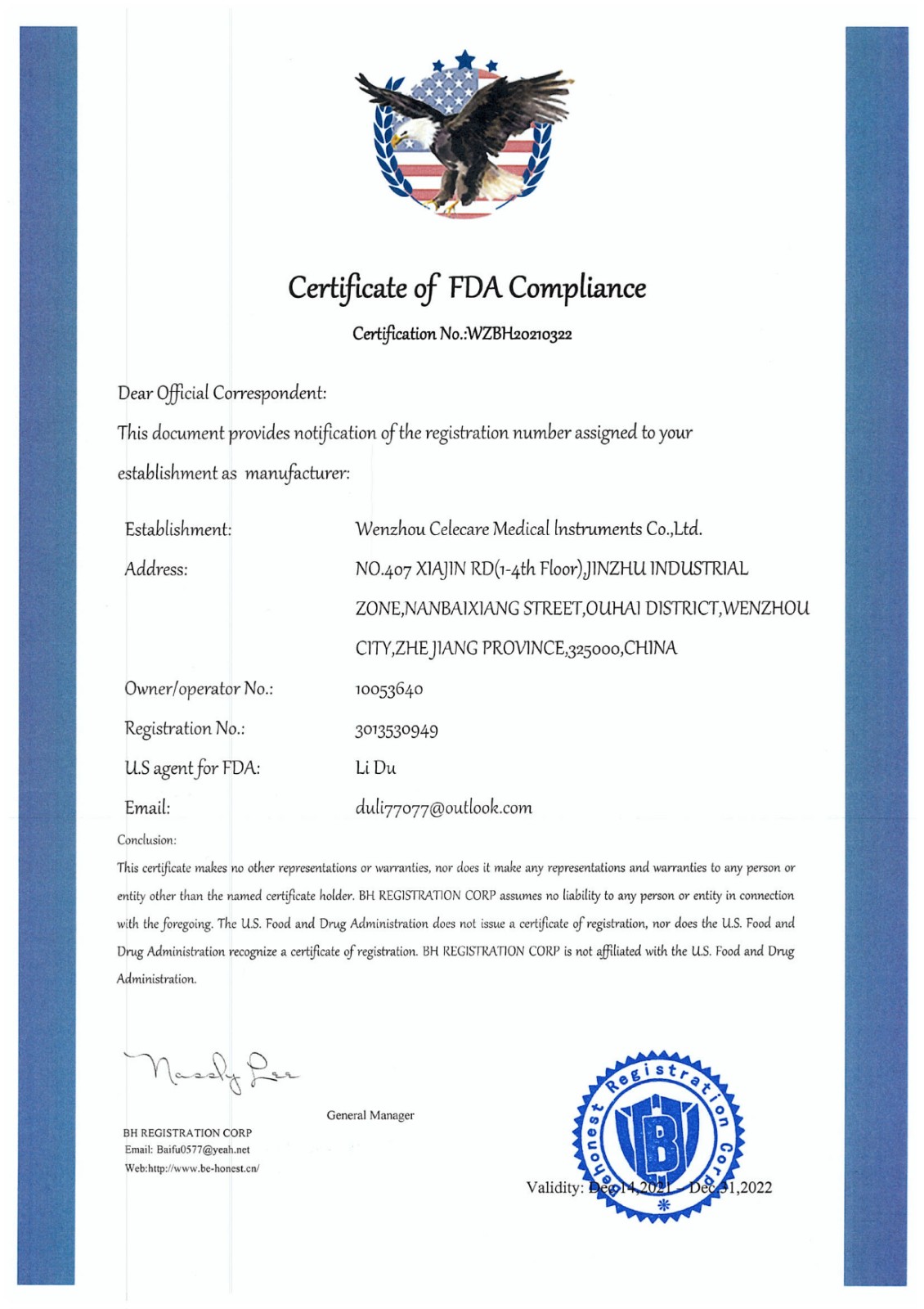 Oem Certificate Manufacturer | Celecare