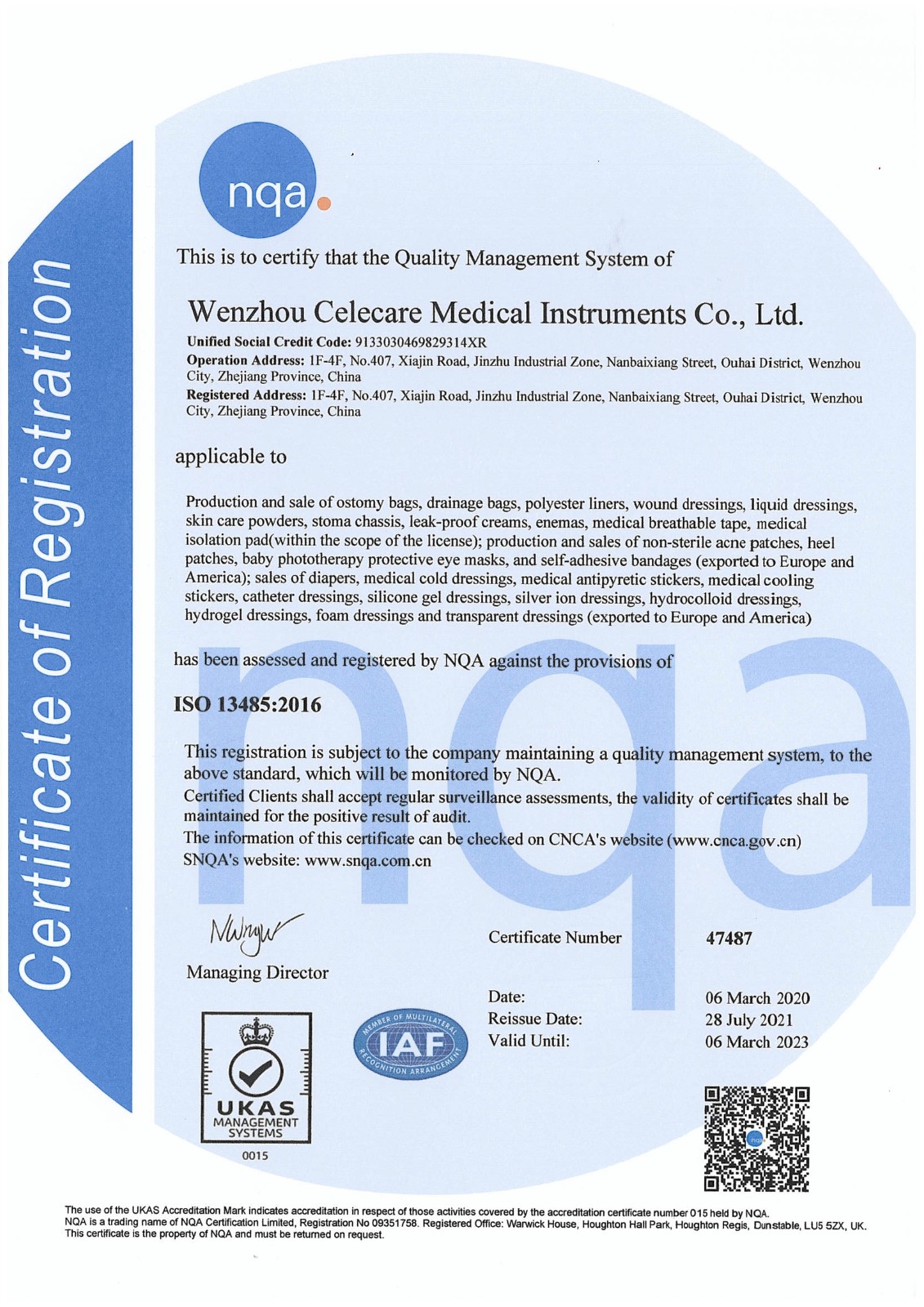 Oem Certificate Manufacturer | Celecare